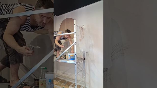 Полное видео с описанием процесса в профиле. Декор стены. Часть 1. Начало. Декоративная штукатурка.