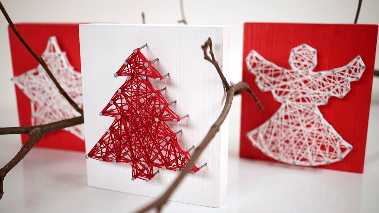 Зимний стринг-арт