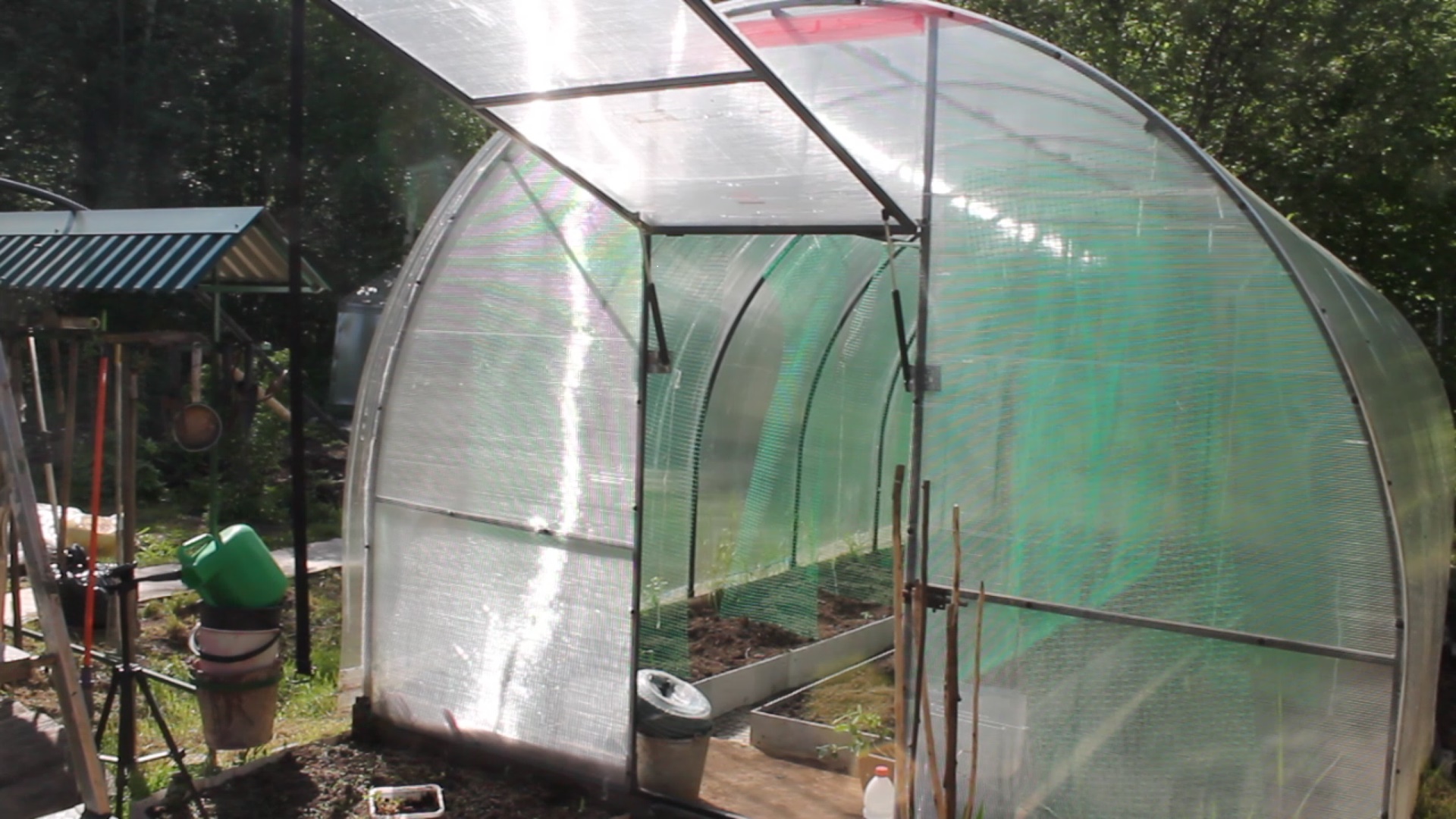 Опора для огурцов в теплице. Своими руками.