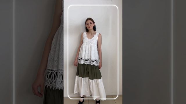 Кружевной топ и стильная юбка