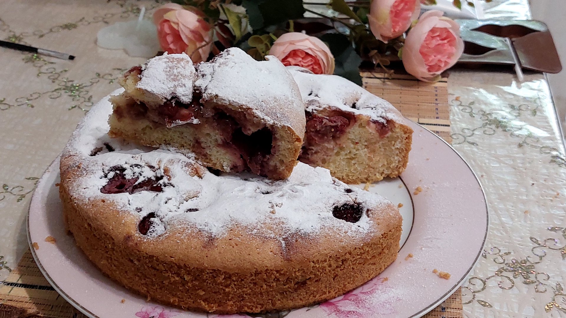 ПИРОГ С КЛУБНИКОЙ, ВОЗДУШНЫЙ🍓🍓🍓