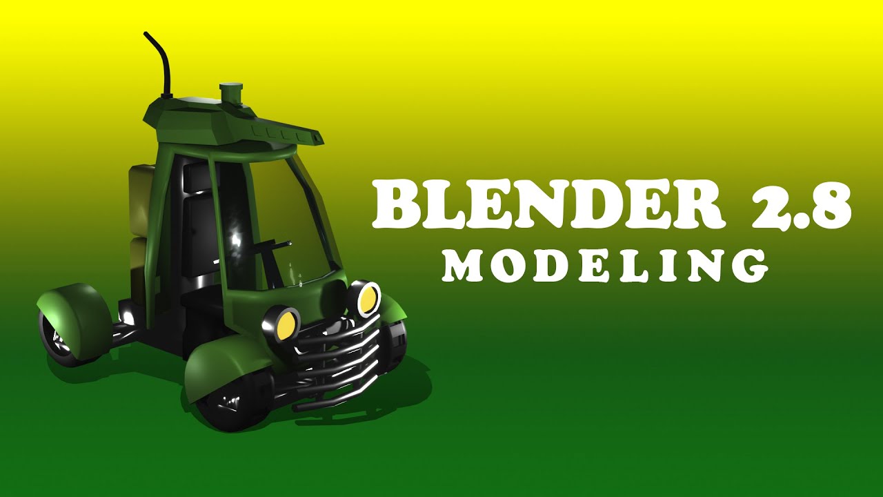 как делать 3d модель электрокара в blender