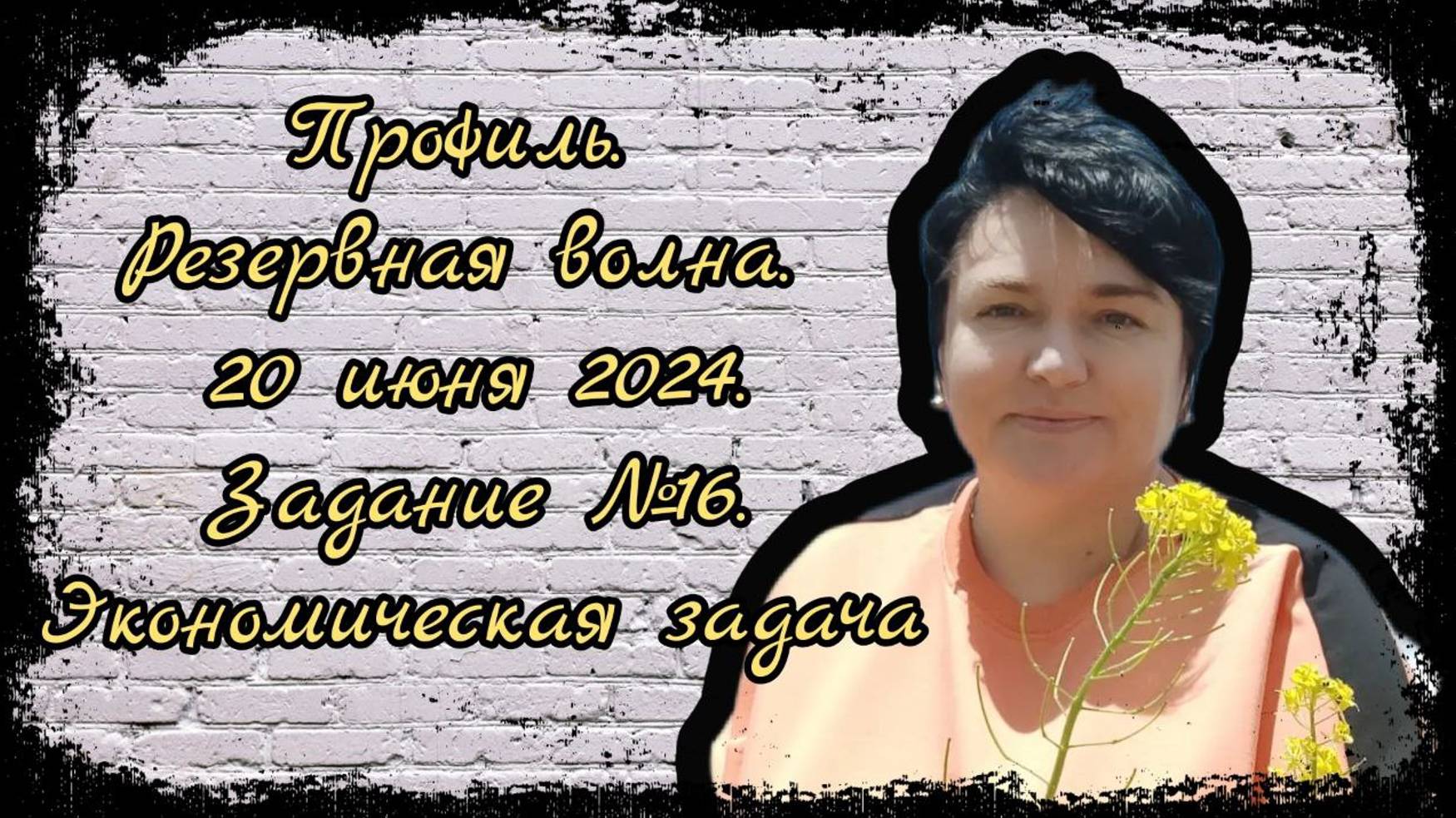 Профильная математика. Резервная волна 20 июня 2024 года. Задание №16. Экономическая задача.