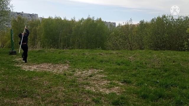 Тунбэйский шест Наматывания нити.