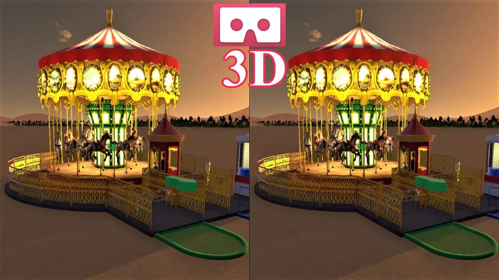 Carousel Карусель 1 видео для VR очков 3D SBS VR box