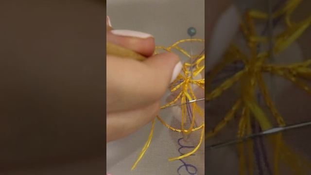 Люневильская вышивка, обучение онлайн . Итоговая работа  тамбурный шов часть 2