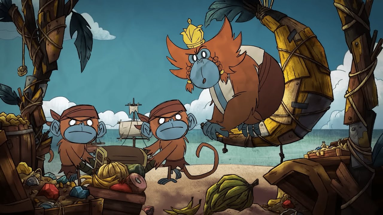 Проклятие Лунной Пристани. Обезьяны-пираты. Don't Starve Together #shorts #dst #дст