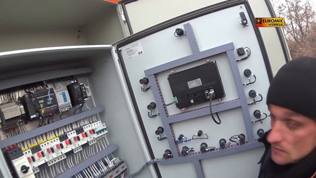 БЕТОННЫЙ ЗАВОД EUROMIX CROCUS | Шкаф управления и регулировка шибера село Никитское