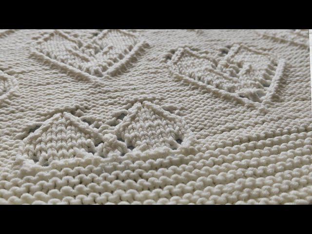 Вяжем плед спицами  для малышей от 0 до года // Мастер класс