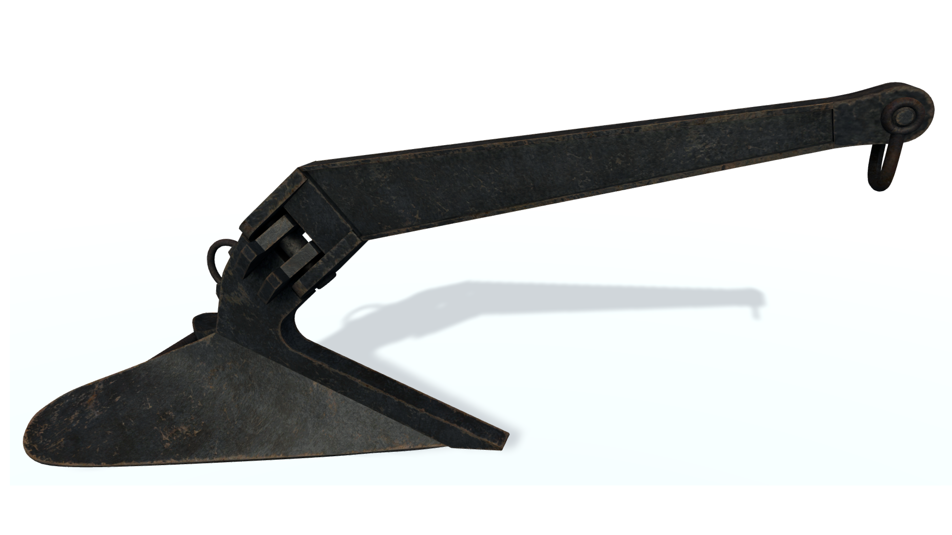 3D model. Anchor P black. Якорь плуг.