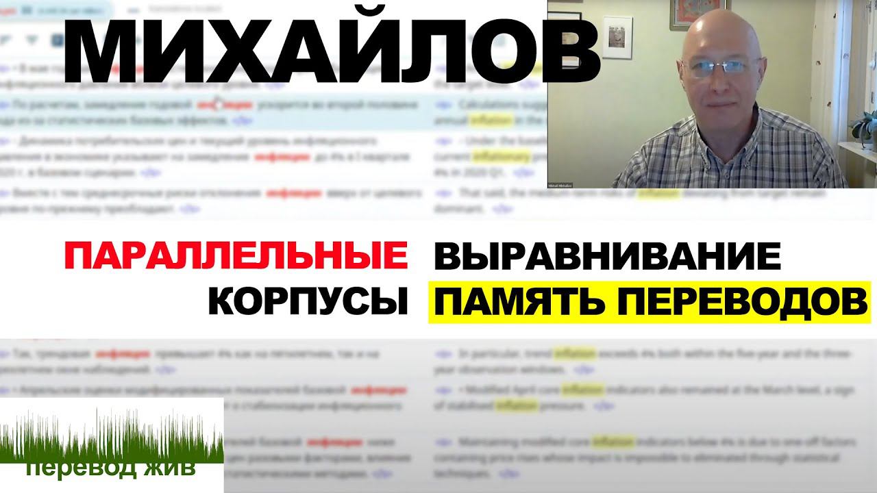 МИХАЙЛОВ. Выравнивание. Параллельные корпусы. Память переводов