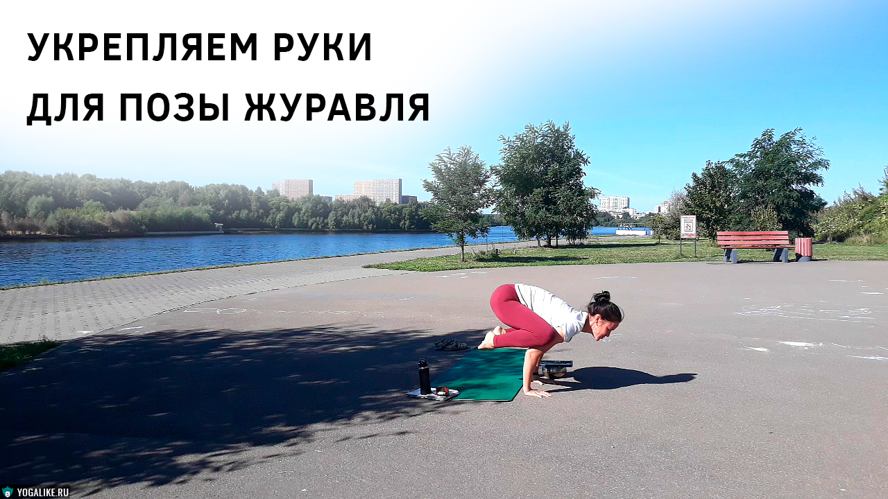 Укрепляем руки для позы Журавля. Ольга Гончарова