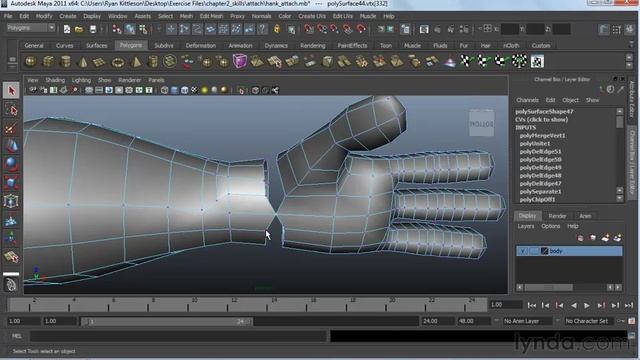 0202 Attaching separately modeled body parts.avi