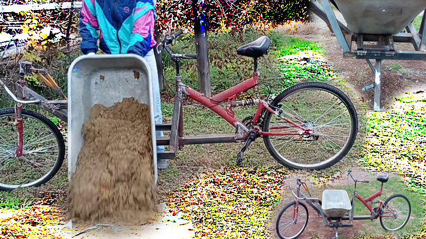 Экстремальный карго  велосипед  самосвал