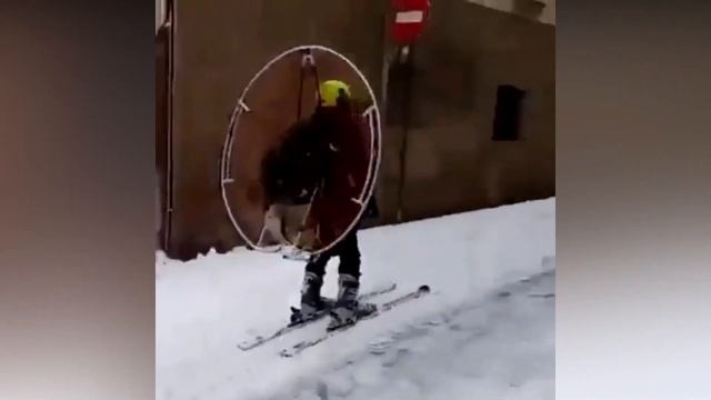 На лыжах с мотором по Мадриду