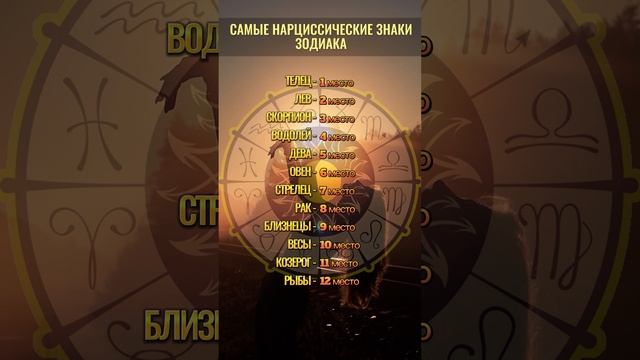 ⭐️Самые нарциссические знаки зодиака⭐️