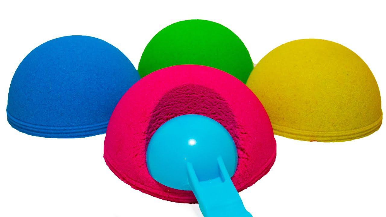 Кинетический Песок с Игрушками из Мультиков Герои в Масках Робокар Поли Три Кота  Маша и Медведь