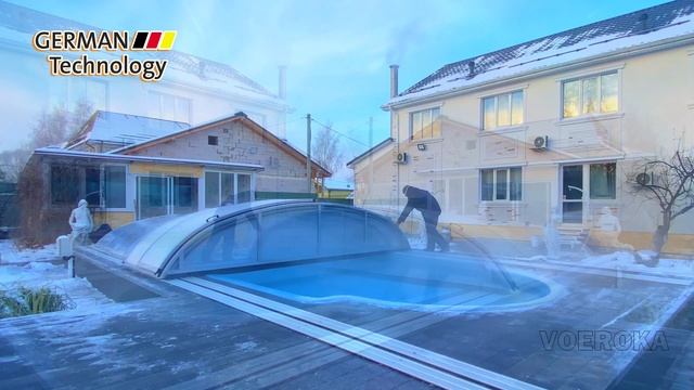 ЗИМА- Бассейн работает!  Павильон для бассейна модель FLAIR