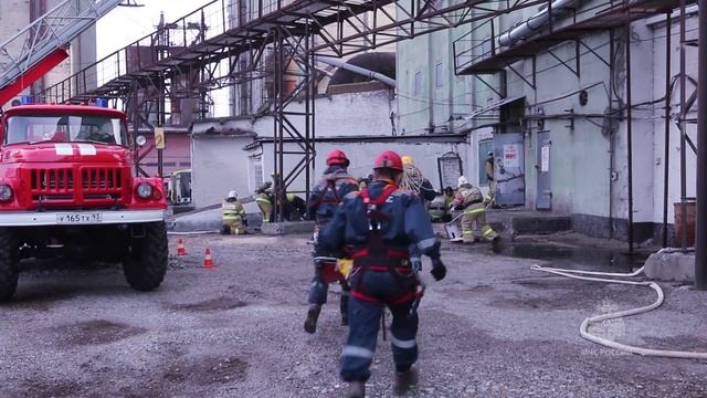 #МоментыСлужбы –  ликвидация условной ЧС на элеваторе