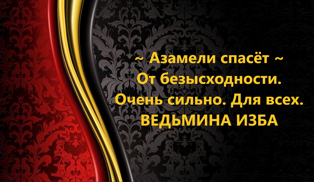 АЗАМЕЛИ СПАСЁТ ОТ БЕЗЫСХОДНОСТИ. ОЧЕНЬ СИЛЬНО. ДЛЯ ВСЕХ..АВТОР: ИНГА ХОСРОЕВА
