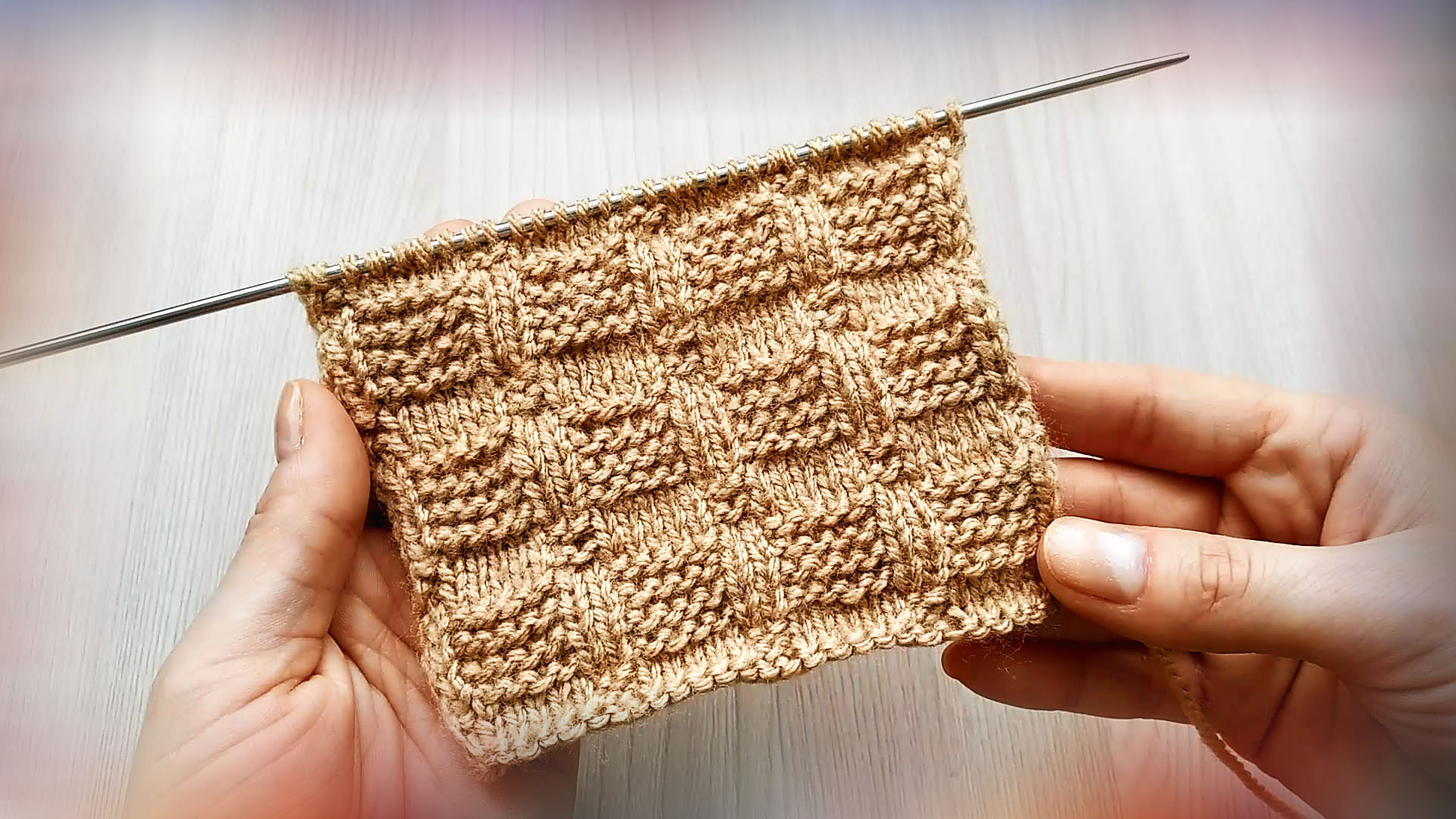 Простой рельефный узор СПИЦАМИ!