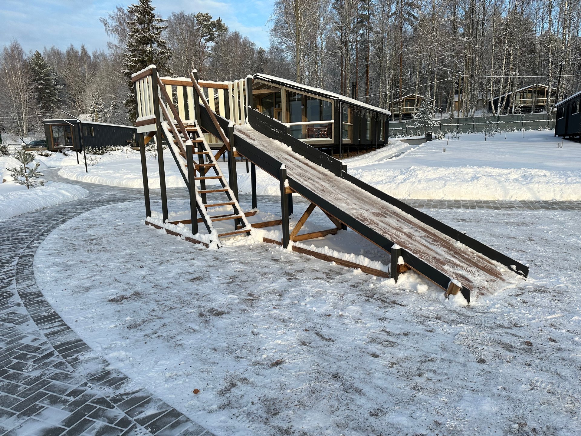 Деревянная горка Пикник "Зима №3" Ультра - видеообзор