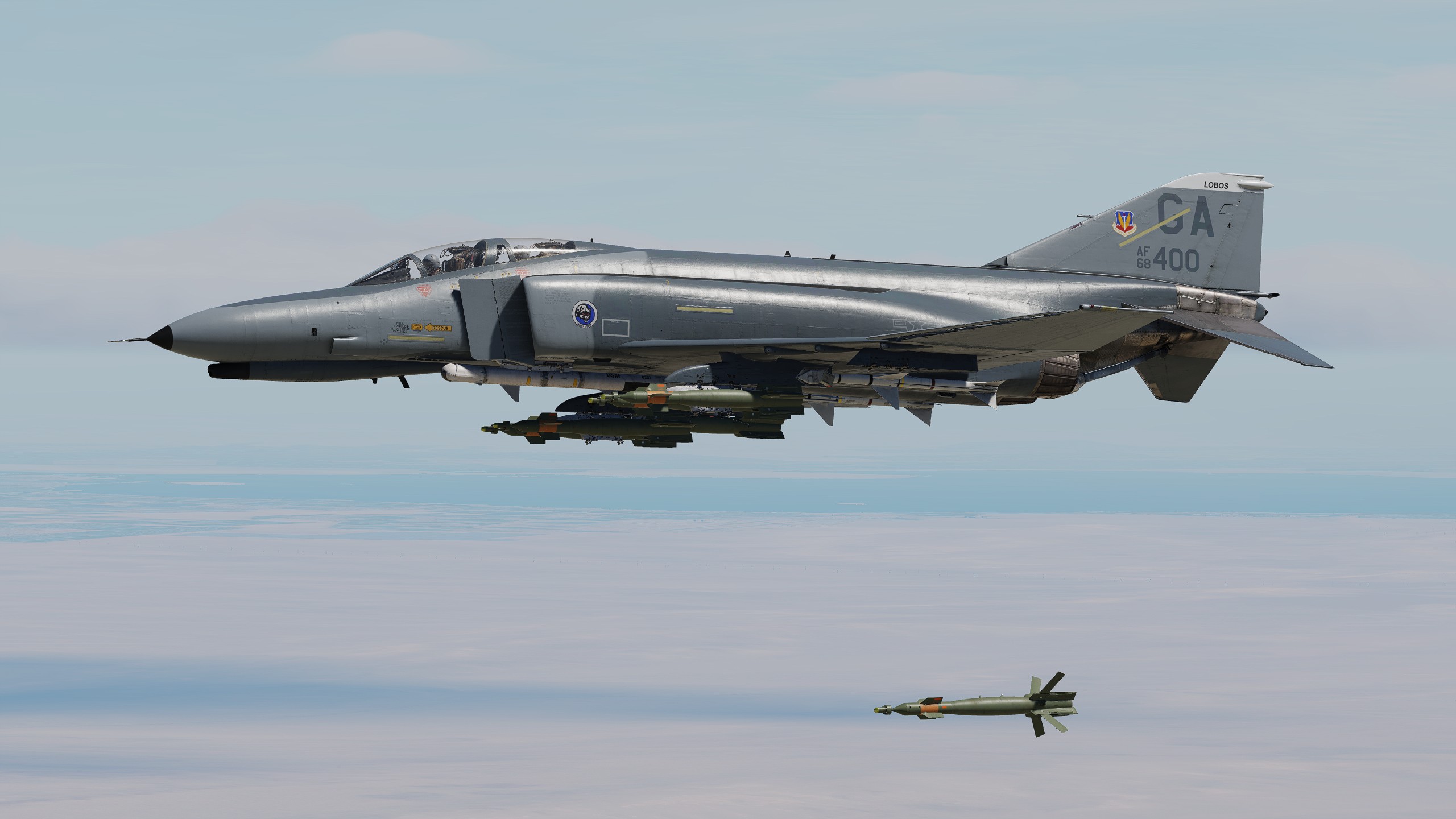 DCS F-4E Phantom II. Применение бомб GBU-12/10/24 и контейнера Pave Spike в DCS World.