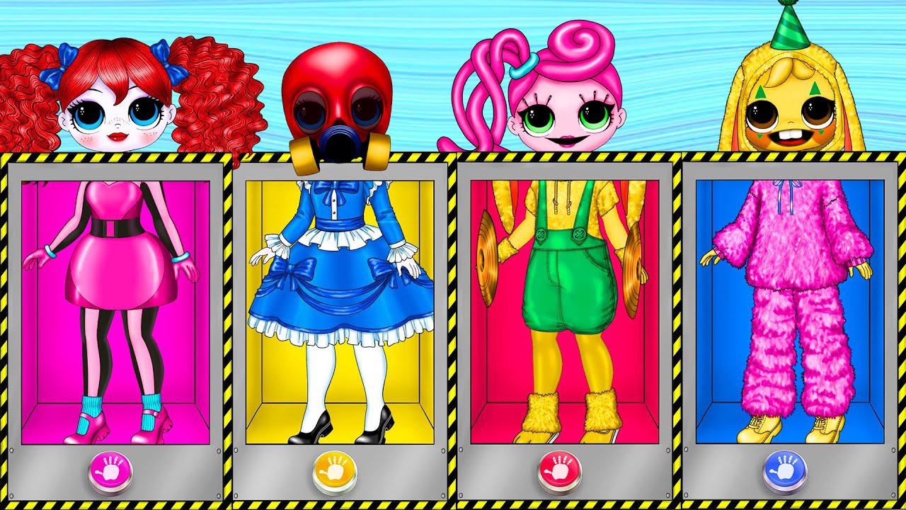 Герои Поппи Плейтайм меняются Одеждой - Идеи из бумаги DIY