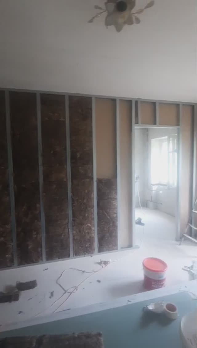 ч8. Монтаж ГКЛ перегородок. Капитальный ремонт квартиры. #ремонт #квартира #ремонтквартир