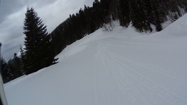 2019-03-12 Роза Хутор. Явор (зелёная) - Сторожка (красная)