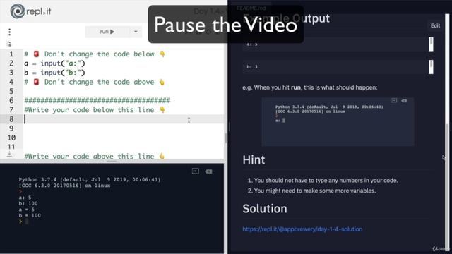 [100 Days of Python] (День 001) 012 Переменные