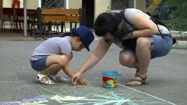 Студия "Лукоморье", Новороссийск. Рисунки на асфальте