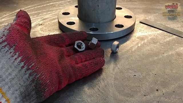 #플랜지 #가접 #용접 How to fit up Flange to Pipe 후렌지 취부(가접) 방법 #1 용접 테이블에서