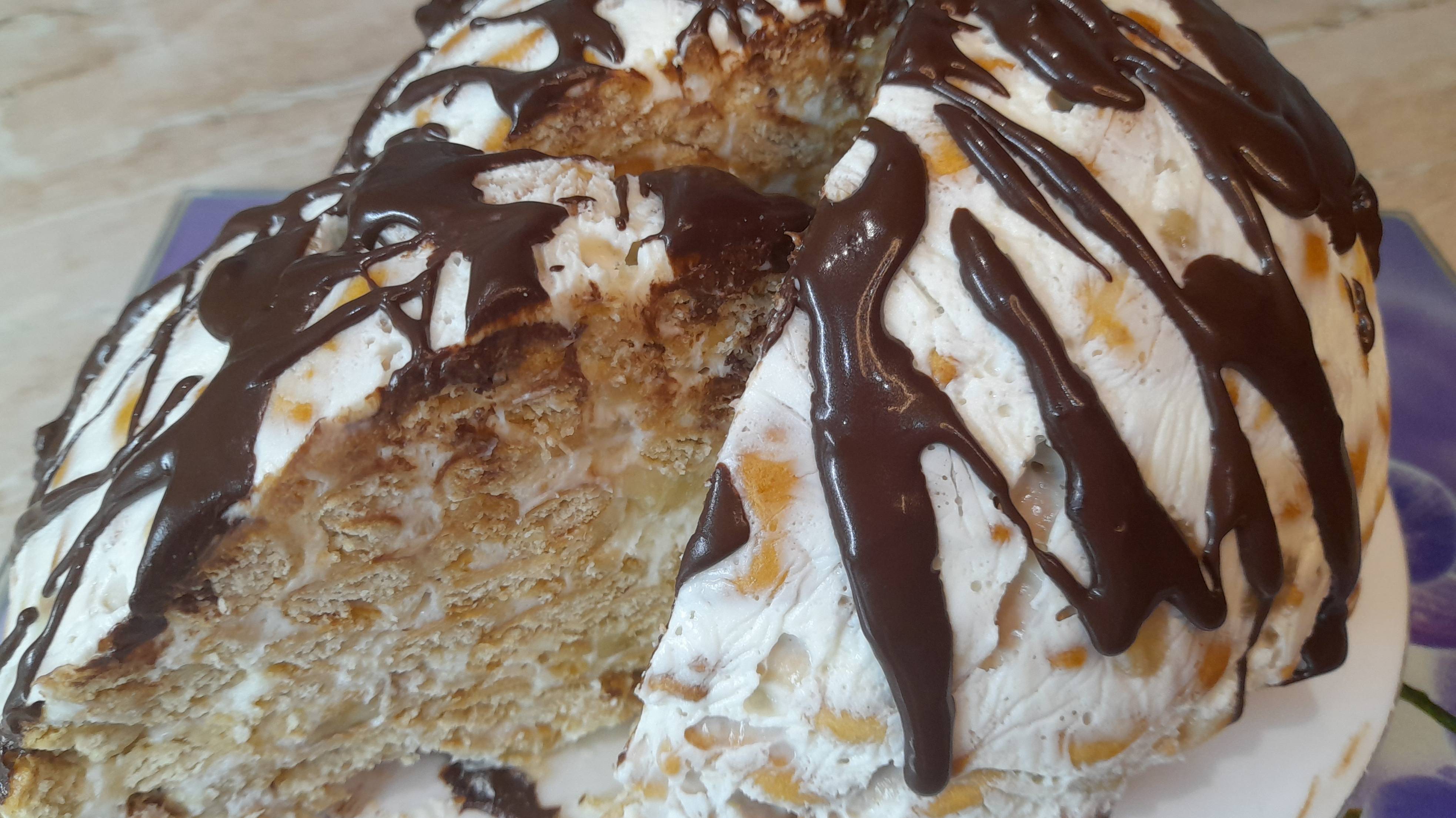 Готовим вкусный Тортик к чаю(без выпечки)