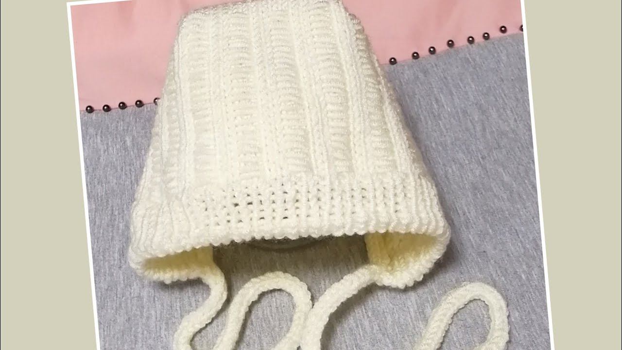Вяжем шапочку-чепчик спицами для новорожденного