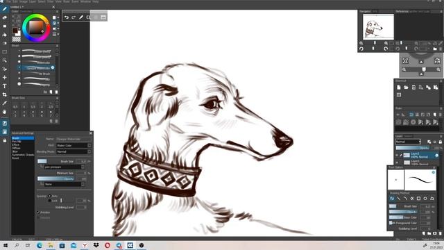 Набросок борзой для мема