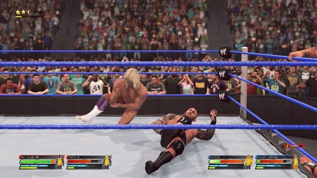 WWE2K22 Командный матч Triple H & Ric Flair vs Randy Orton & Batista