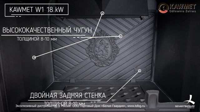 Обзор каминной топки Kaw-Met W1