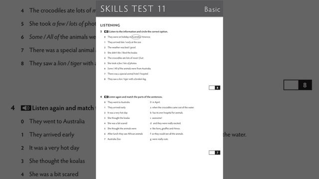 Подростки, начальный уровень, аудирование 11