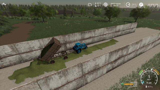 FS19      СПК   Гридино  # 8   Заготовка  силоса.         карта  село Ягодное.