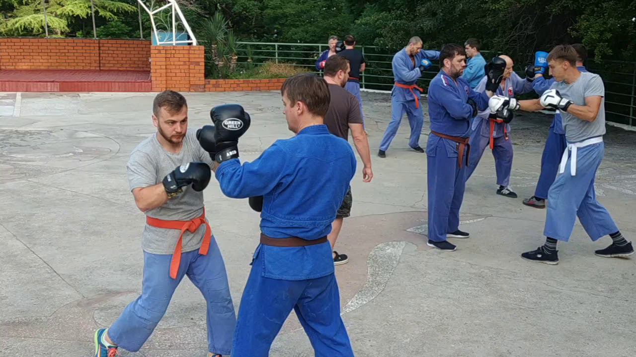 Утренняя тренировка по ударной технике