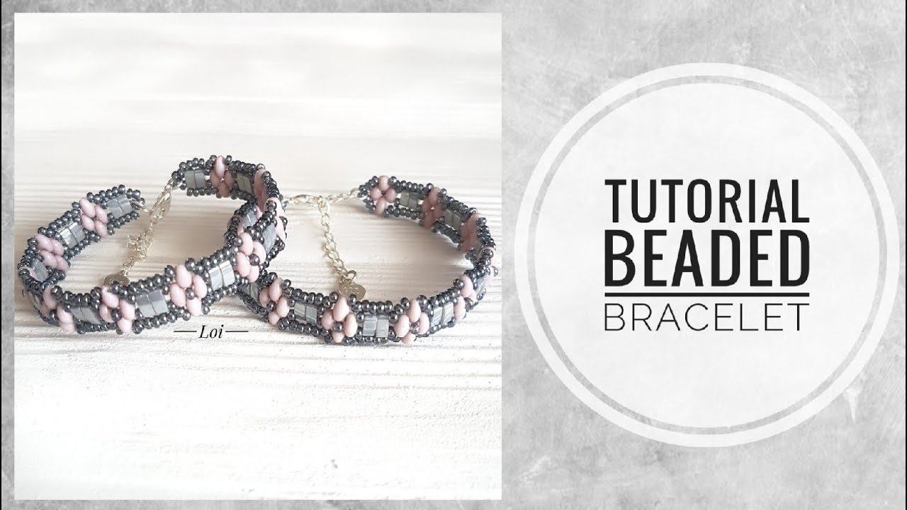 #МК - Браслет с бисером твин и Half Tila | #Tutorial - Bracelet with beads twin and Half Tila