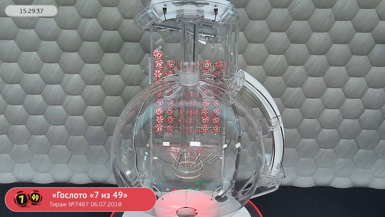 Столото представляет | Лотерея «Гослото «7 из 49». Тираж №7487 от 06.07.2018 г.
