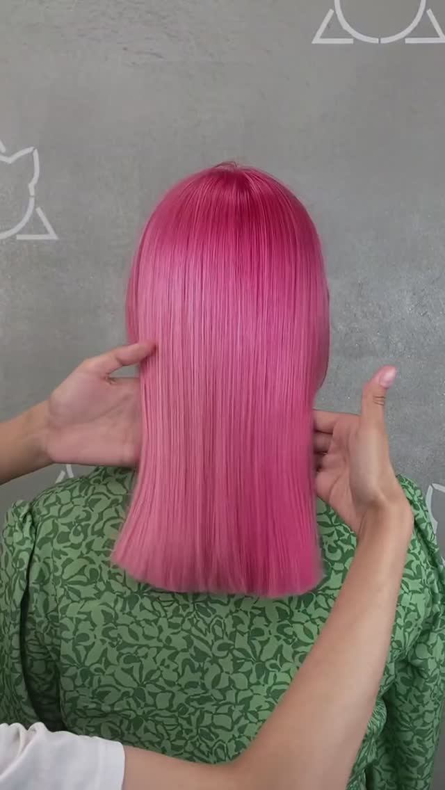 РОЗОВЫЕ ВОЛОСЫ В СТИЛЕ БАРБИ ОКРАШИВАНИЕ ВОЛОС #shorts