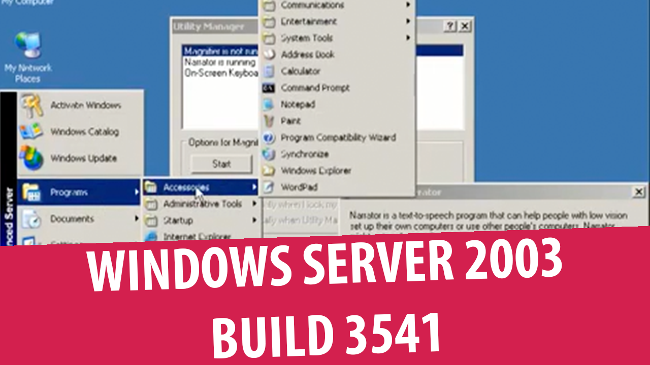 Windows .NET Server 2003 Enterprise Server build 3541