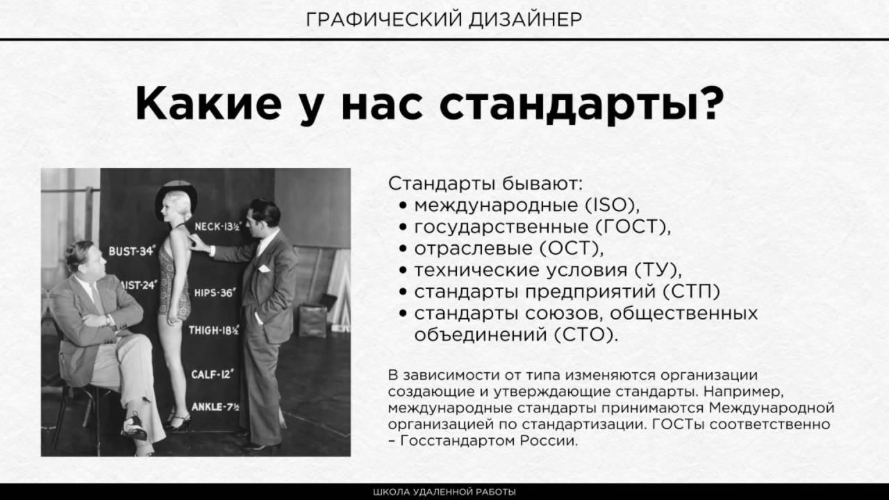 Графический дизайн. Урок пятый. Стандарты