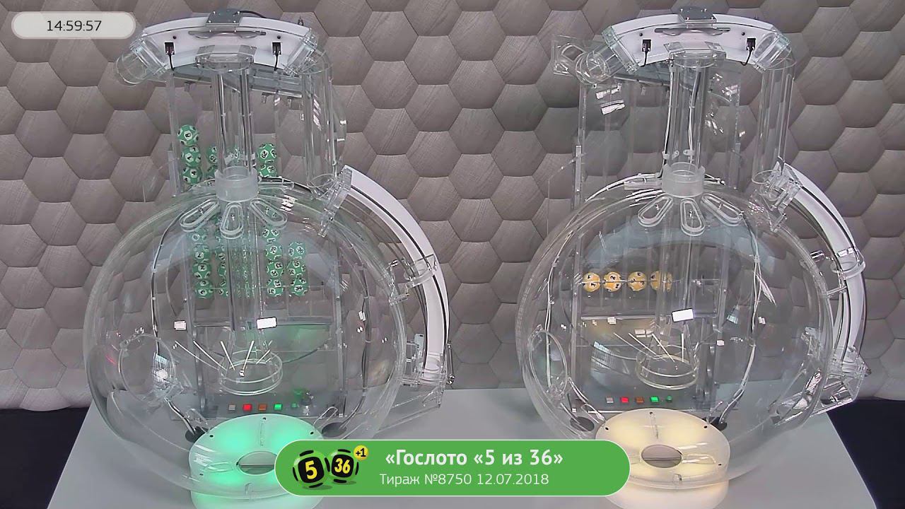 Столото представляет | Лотерея «Гослото «5 из 36». Тираж № 8750 от 12.07.2018 г.