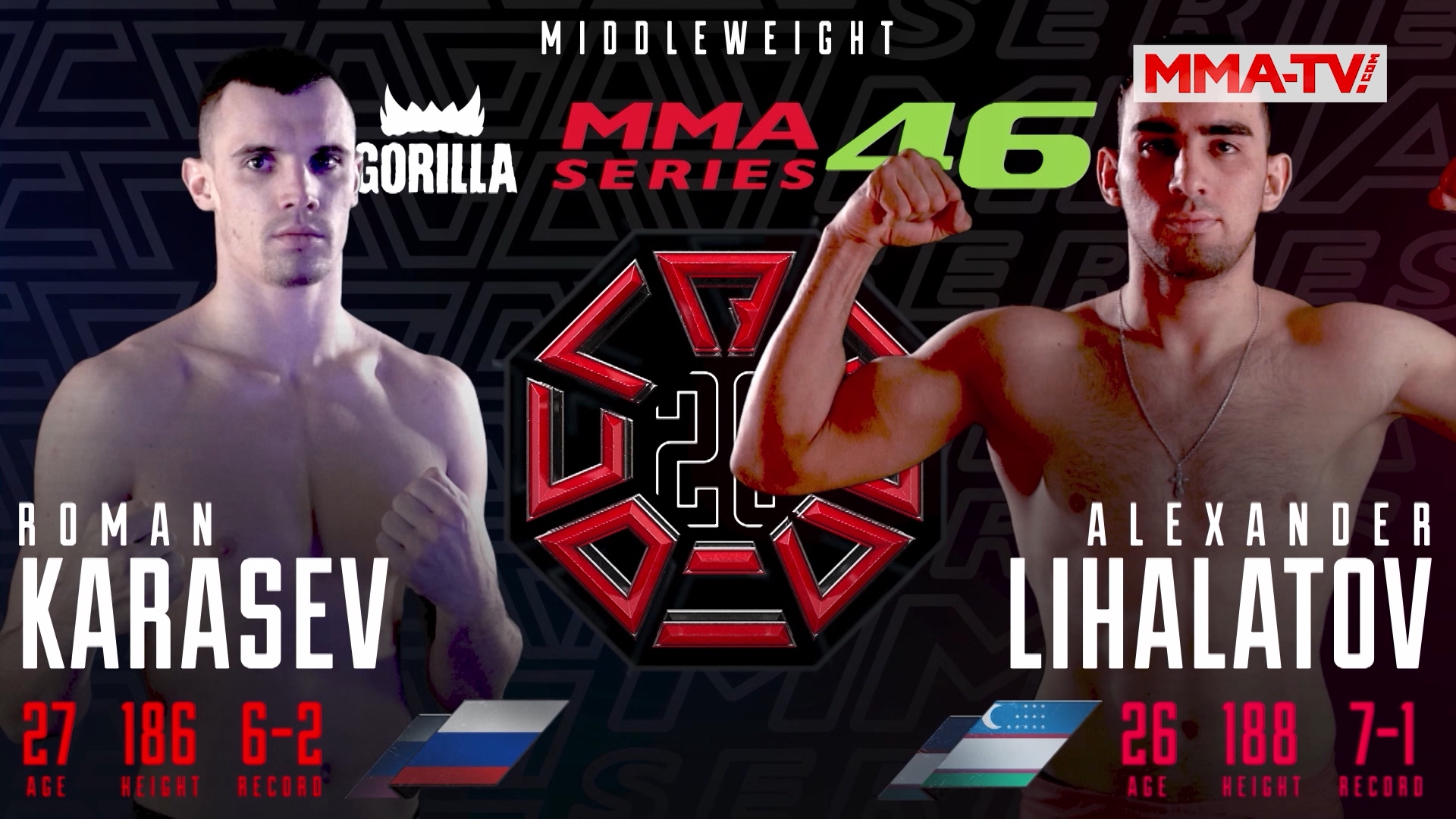 ГОРИЛЛА ММА СЕРИЯ-46: OCTAGON 26 | Роман Карасев (Россия) - Александр Лихалатов (Узбекистан)