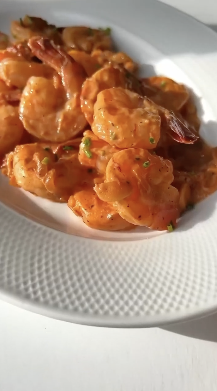 Сливочные креветки за 10 минут
