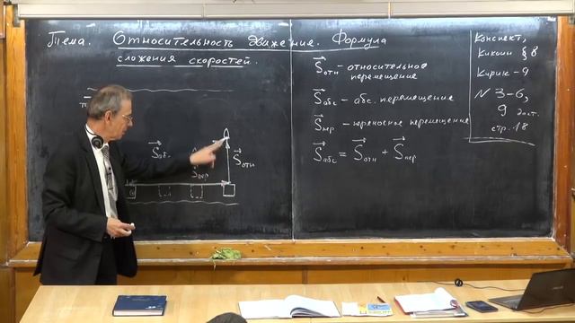 Урок 19. Относительность движения. Формула сложения скоростей.
